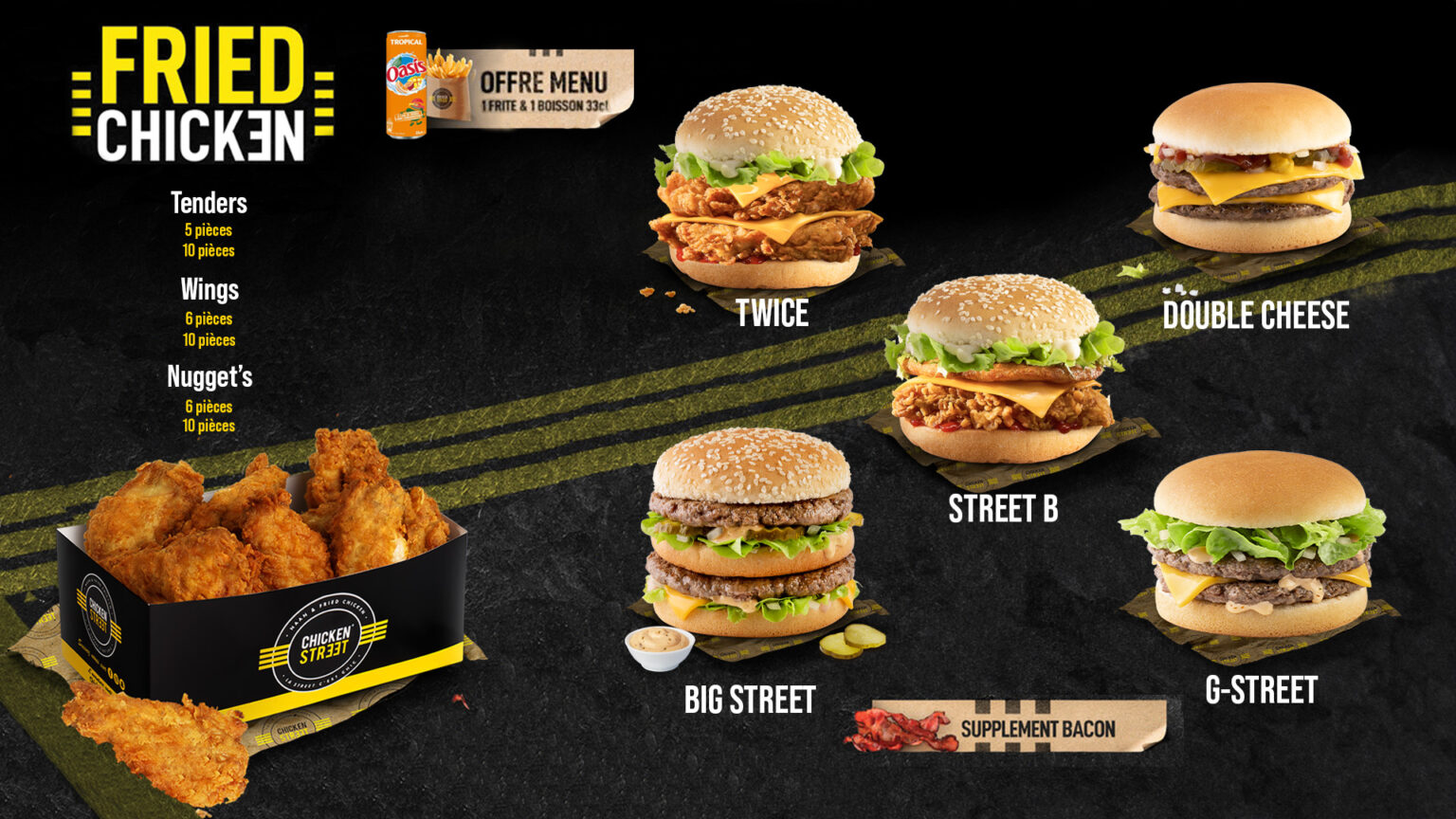 carte et menus – Chicken Street France